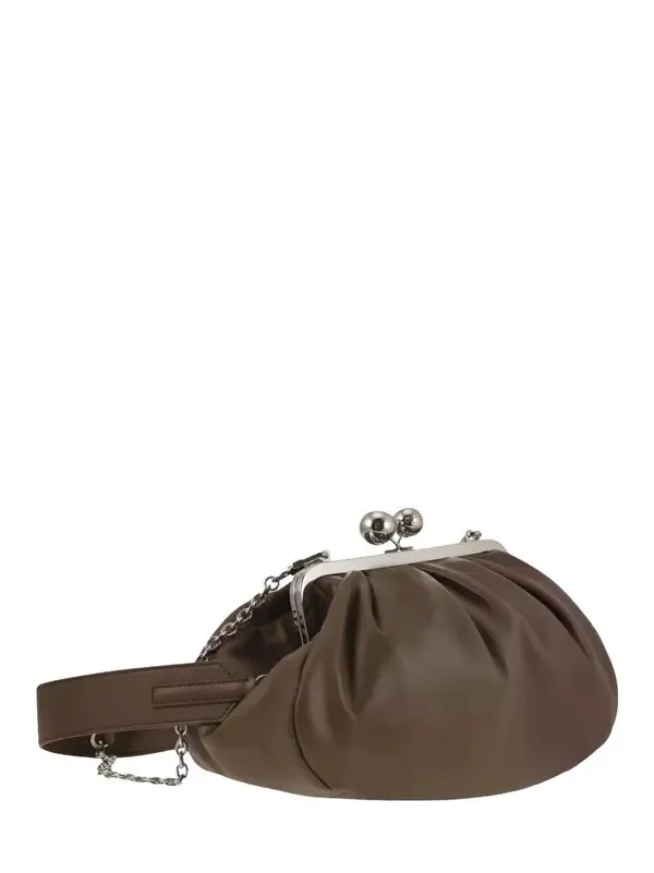 Max Mara Medium Pasticcino Leather Clutch Bag - Brown