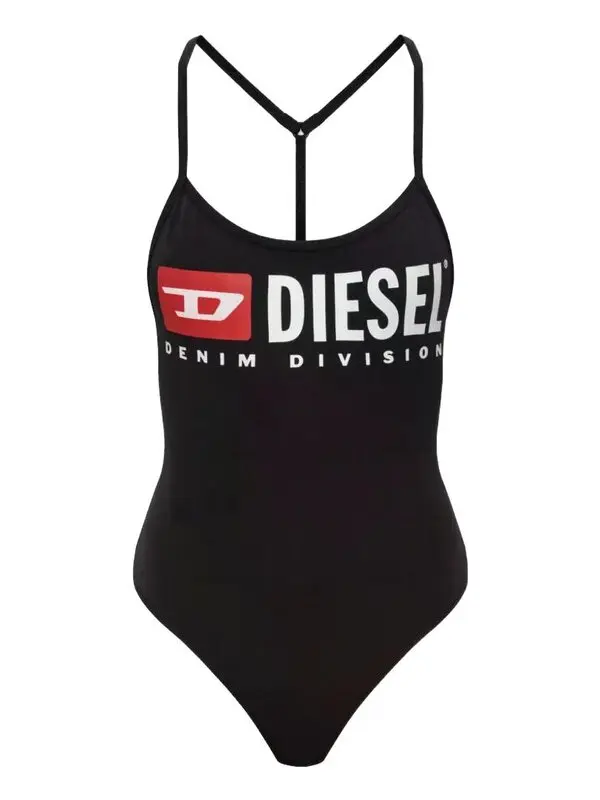 DIESEL® Logo-print Bodysuit - Black