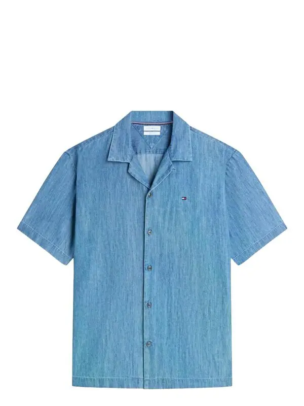 Tommy Hilfiger Short-sleeve Camp-collar Shirt - Blue