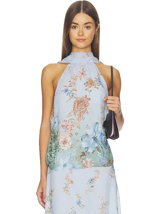 MUMA WORLD Sora High Neck Top - Blue