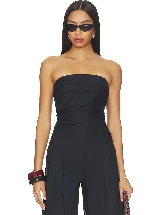 Proenza Schouler White Label Maisy Strapless Top - Black