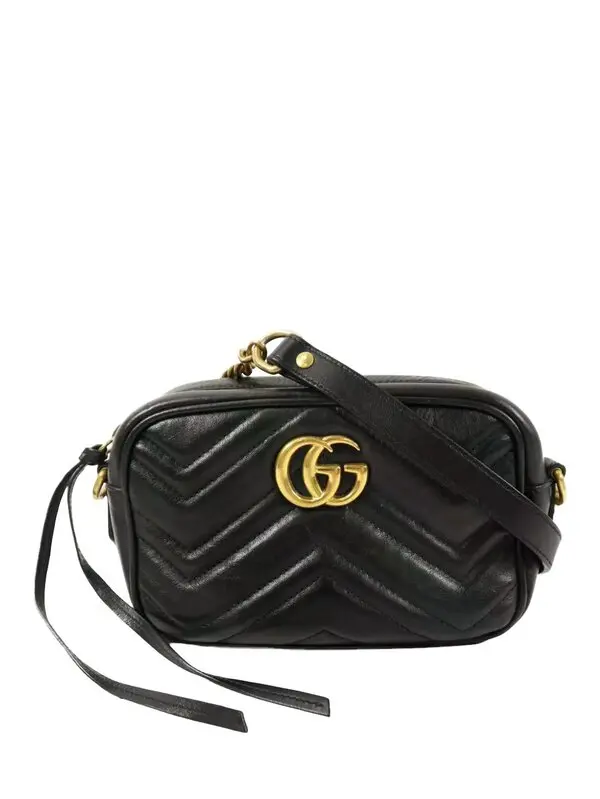 Gucci Gg Marmont Matelassé Shoulder Bag - Black
