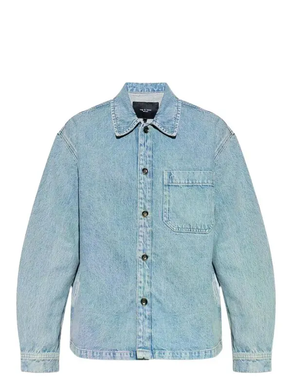 Rag & Bone Denim Button-up Jacket - Blue