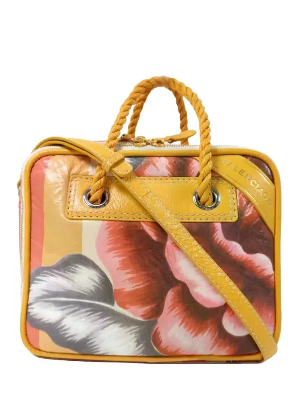 Balenciaga Floral Blanket Messenger Bag - Red