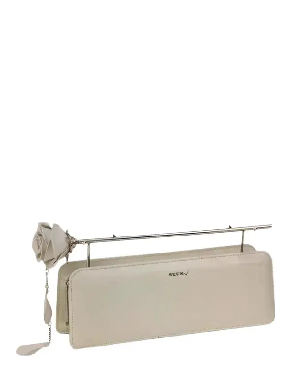 SEEN USERS Rose 11 Floral-detail Clutch Bag - Neutrals