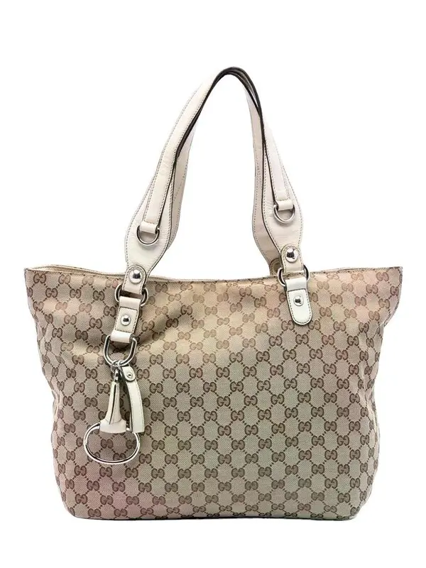Gucci Gg Canvas Icon Bit Tote Bag - Neutrals