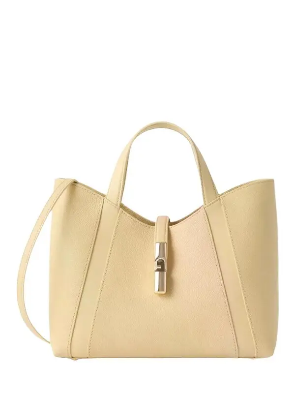 Furla Goccia Grained Leather Tote Bag - Neutrals