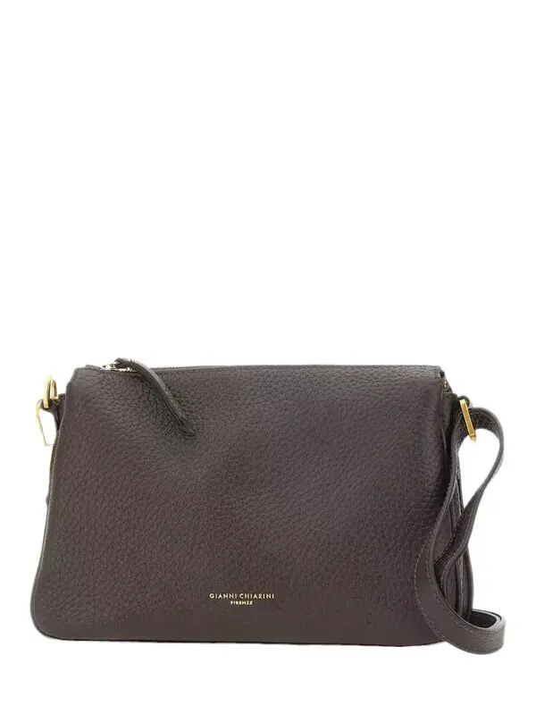 GIANNI CHIARINI Brooke Grained Leather Crossbody Bag - Brown