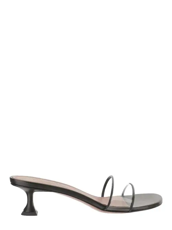 Amina Muaddi Transparent-strap Heeled Sandals - Black