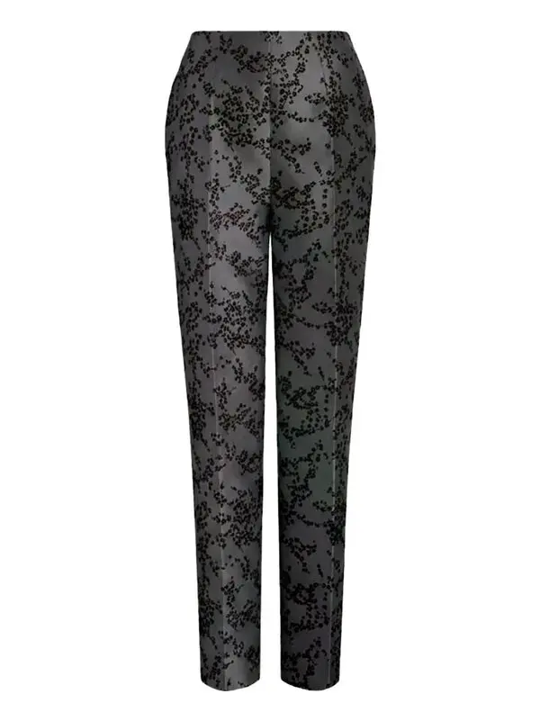 Alberta Ferretti Floral Print Tailored Trousers - Grey