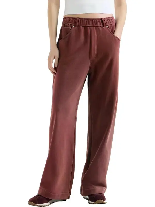 Brunello Cucinelli Cotton Smooth French Terry Trousers - Red