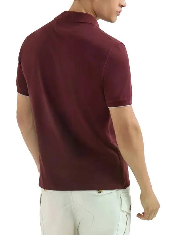 Brunello Cucinelli Cotton-piqué Polo Shirt With Logo - Red