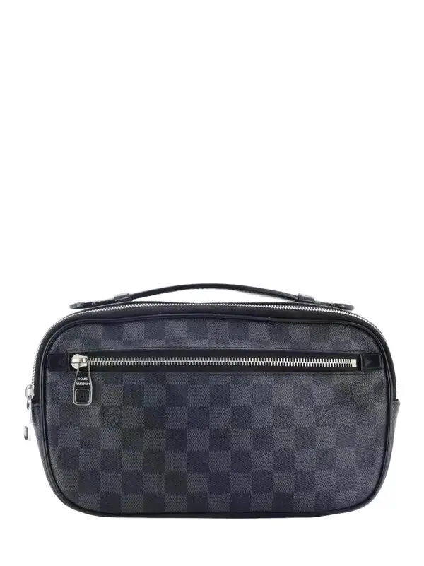 LOUIS VUITTON Damier Graphite Ambler Waist Bag - Black