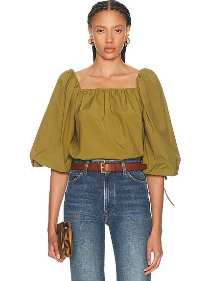 Saint Laurent Cropped Blouse - Mousse