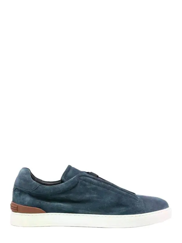 JOHN HARRISON Panelled Suede Sneakers - Blue