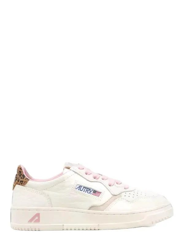 AUTRY Medalist Low Leopard-print Panelled Sneakers - Neutrals