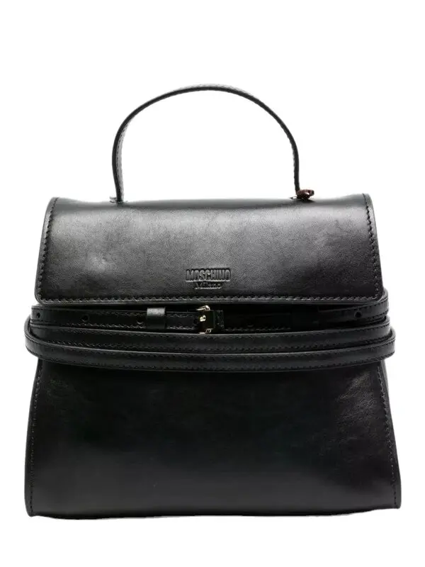 Moschino Small Tie Me Tote Bag - Black