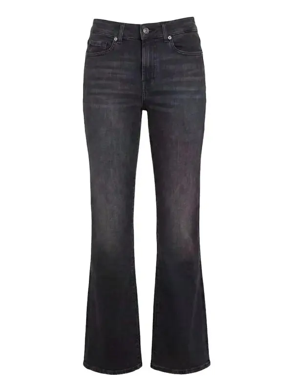 7 For All Mankind Faded Logo-patch Jeans - Grey