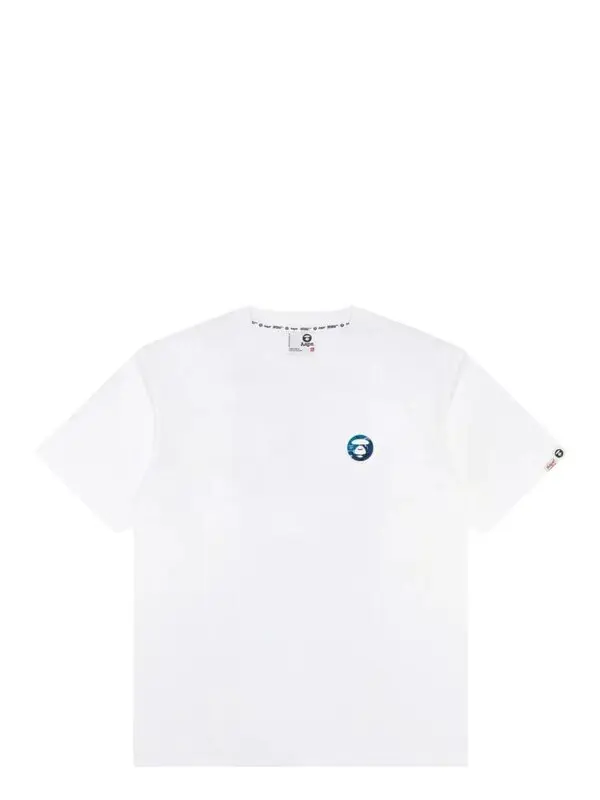 AAPE BY *A BATHING APE Logo-patch Graphic-print T-shirt - White