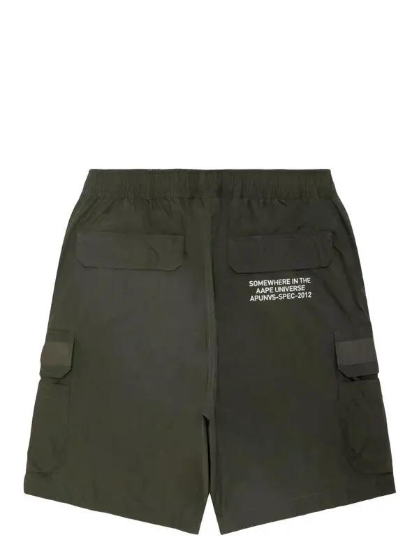 AAPE BY *A BATHING APE Cargo Shorts With Logo Patch - Green