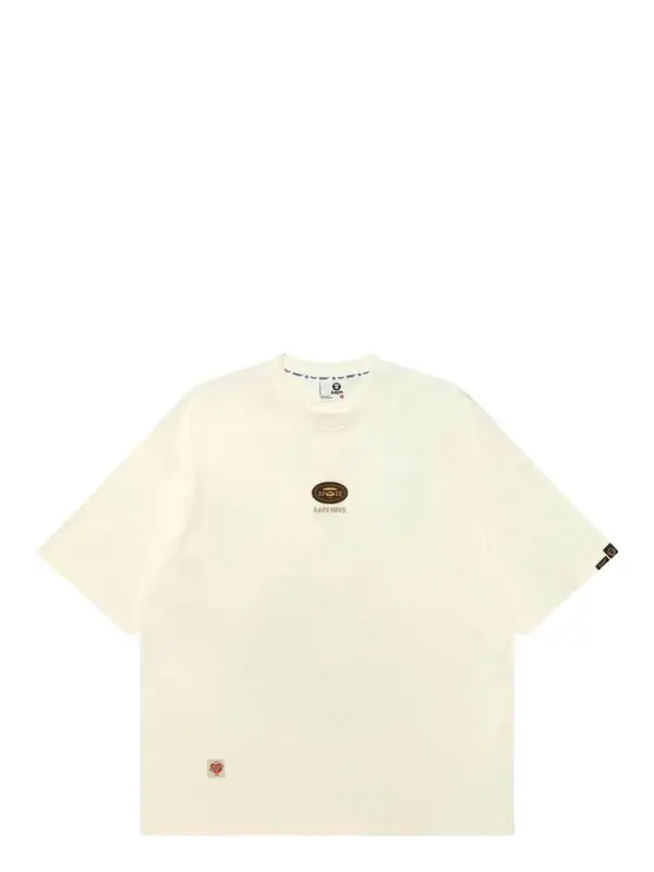 AAPE BY *A BATHING APE Logo-patch Puff-print T-shirt - Neutrals