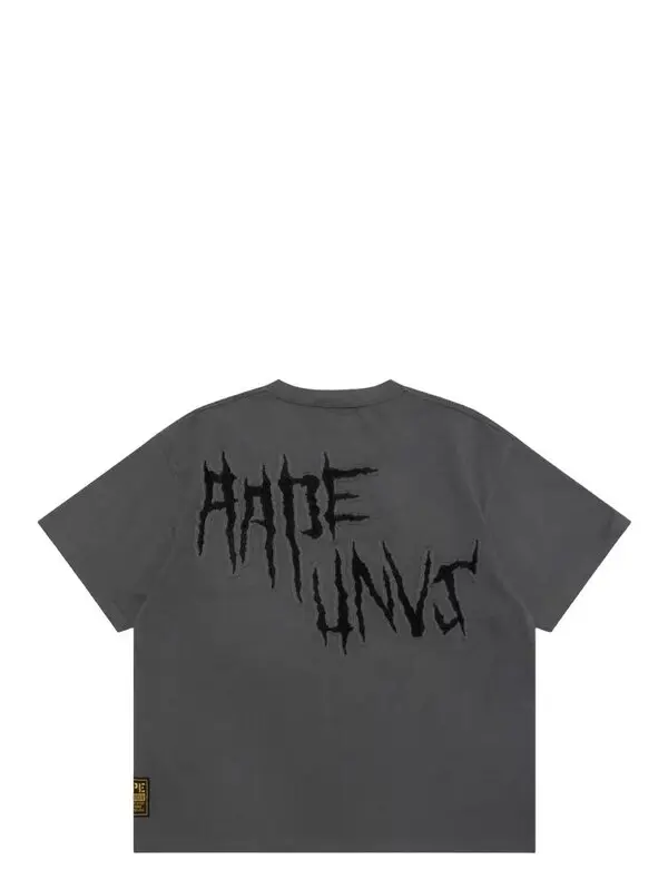 AAPE BY *A BATHING APE Embroidered Logo-patch T-shirt - Grey