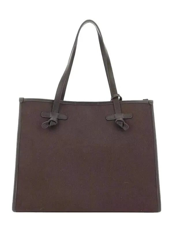 MARCELLA CLUB Large Tote Bag With Leather Trims - Brown