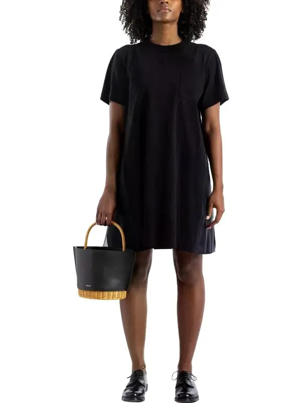 Sacai Hybrid Panelled Mini Dress - Black