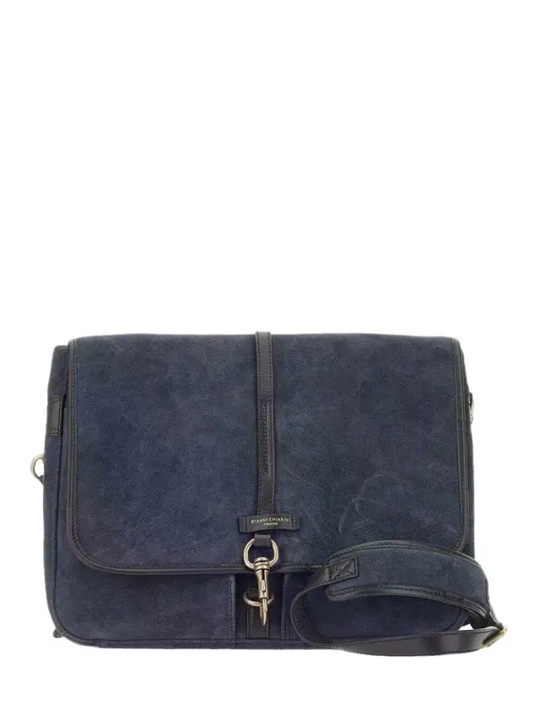 GIANNI CHIARINI Berlino Suede Shoulder Bag - Blue