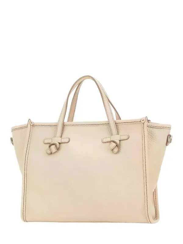 MARCELLA CLUB Miss Marcella32 Grained Leather Tote Bag - Neutrals