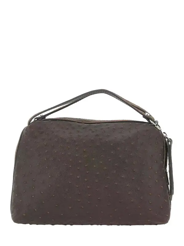 GIANNI CHIARINI Alifa Ostrich-effect Tote Bag - Brown