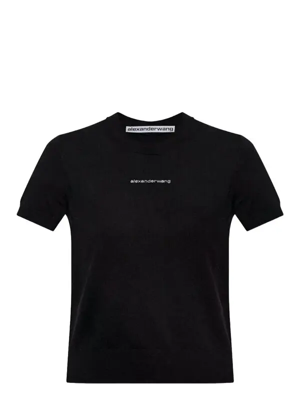Alexander Wang Shimmering Logo T-shirt - Black