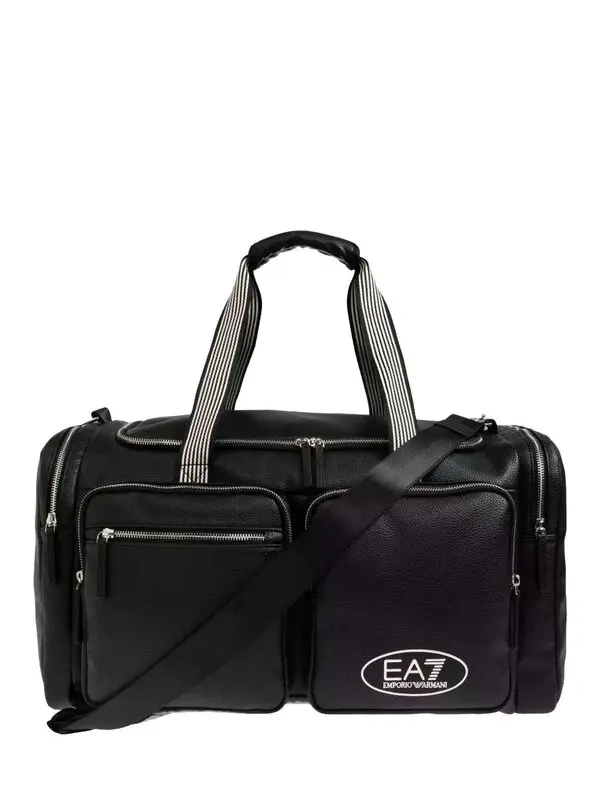 EA7 Pebbled Texture Holdall Bag - Black
