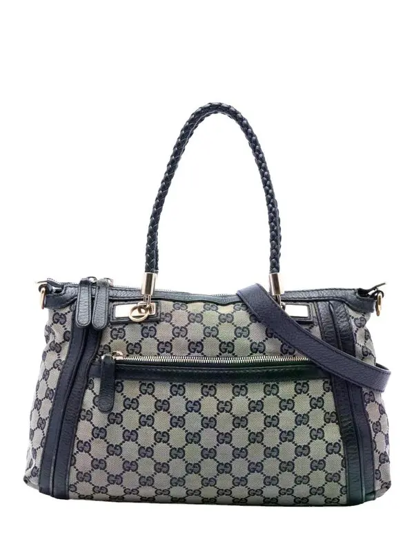 Gucci Gg Canvas Bella Satchel - Blue