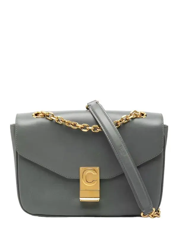 Celine Medium Calfskin C Crossbody Bag - Grey