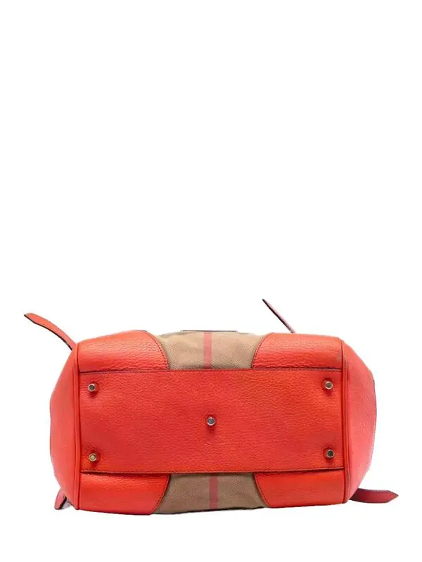 Burberry Small House Check Canvas Bridle Canterbury Tote Bag - Brown