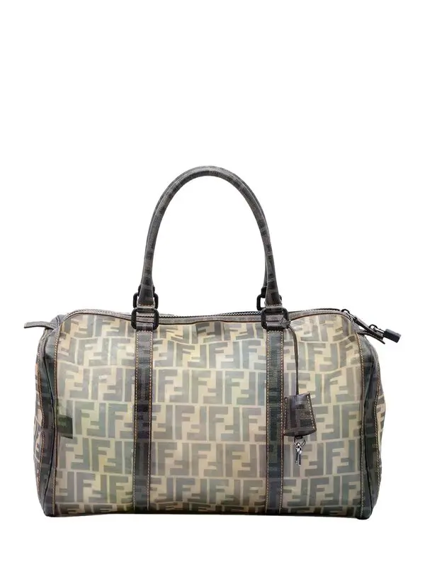 Fendi Zucca Mesh Boston Bag - Brown