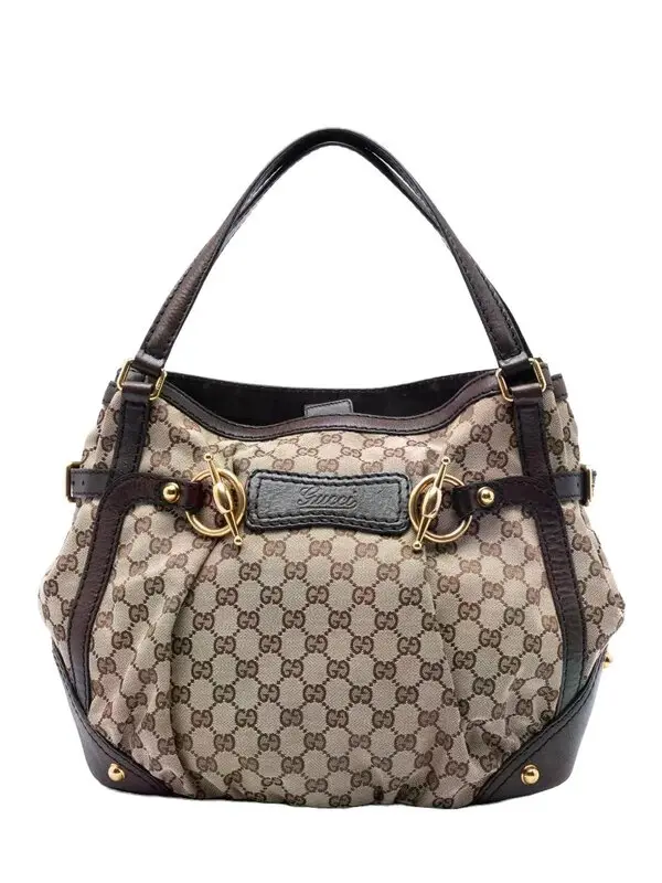 Gucci Gg Canvas Jockey Shoulder Bag - Neutrals