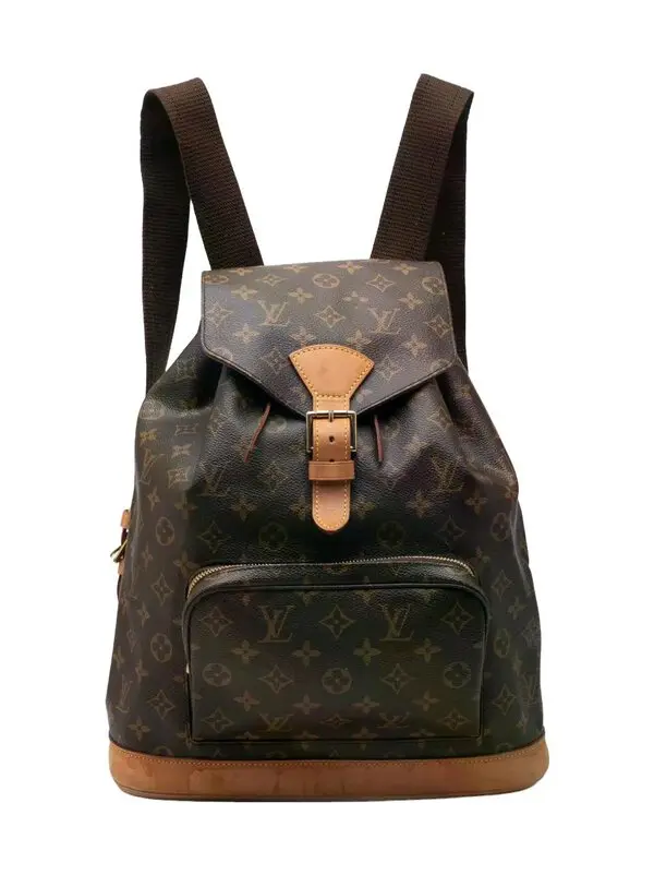 LOUIS VUITTON 2001 Monogram Montsouris Gm Backpack - Brown