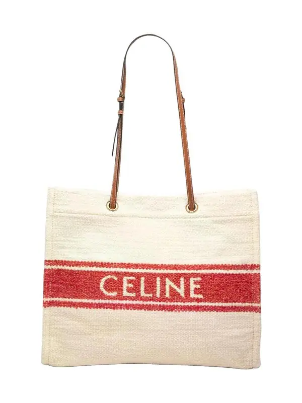 Celine Canvas Plein Soleil Square Cabas Tote Bag - Neutrals
