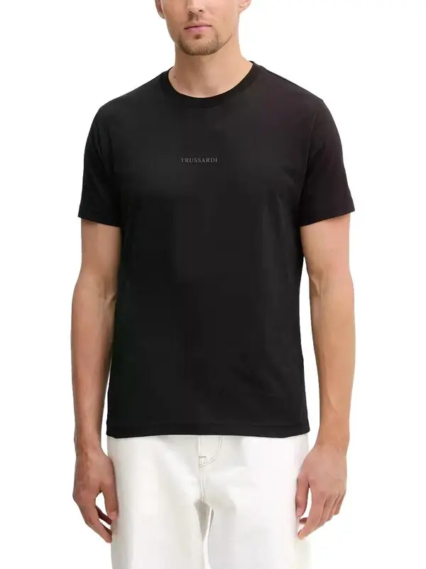 TRUSSARDI Logo-print Short-sleeve T-shirt - Black