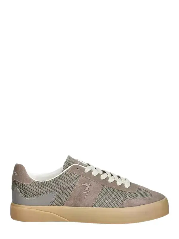 TRUSSARDI Suede Panelled Mesh Sneakers - Grey
