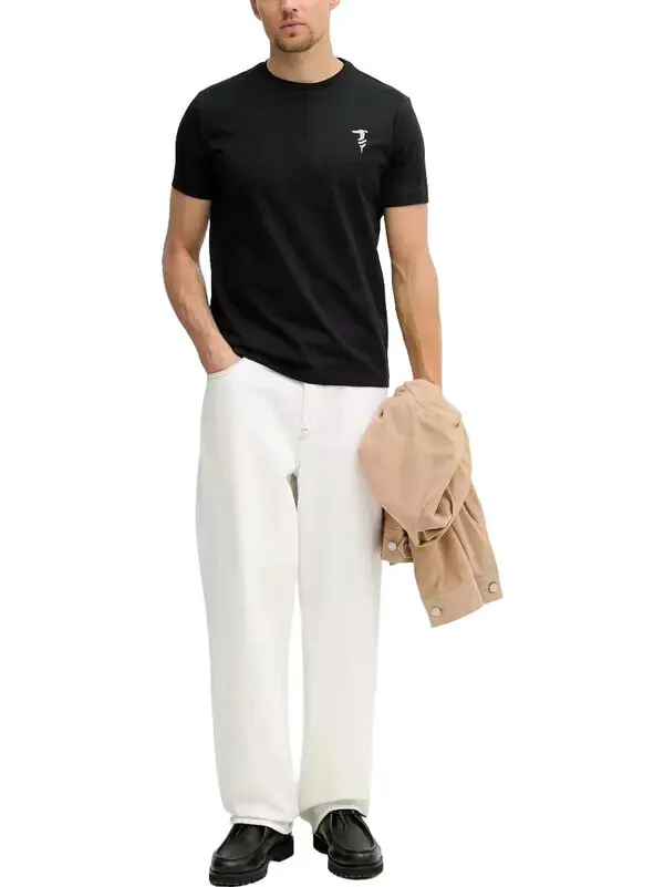 TRUSSARDI Logo-print T-shirt - Black