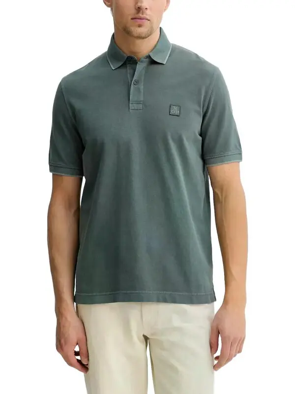 Marc O'polo Logo-patch Pique Polo Shirt - Green