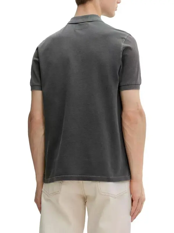Marc O'polo Logo-embroidered Piqué Polo Shirt - Grey