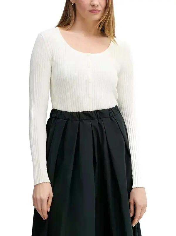 Marc O'polo Ribbed-knit Button-up Cardigan - White