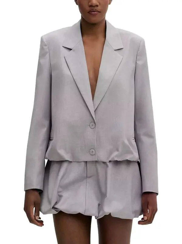 ISABELLE BLANCHE Bubble-hem Blazer - Grey