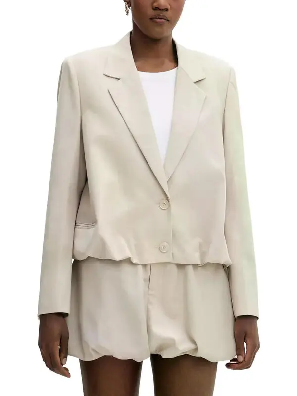 ISABELLE BLANCHE Bubble-hem Blazer - Neutrals