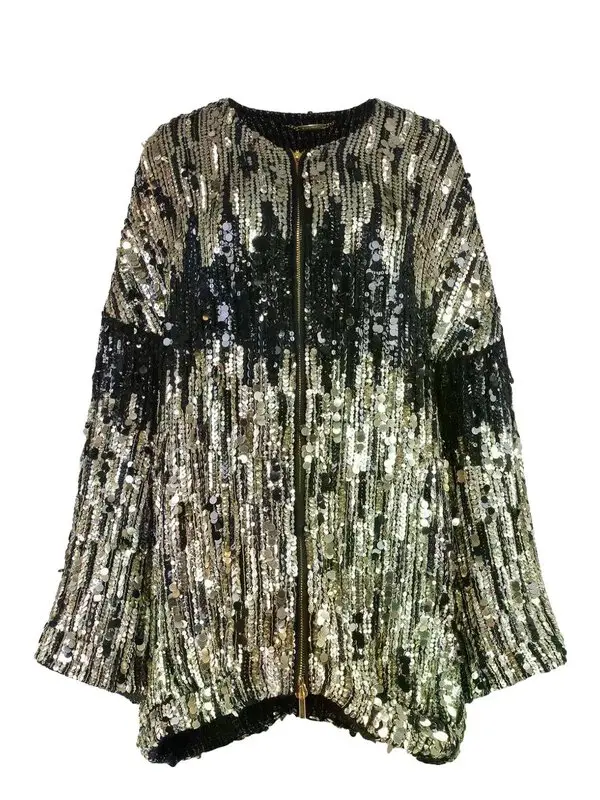 Alberta Ferretti Embellished Coat - Black