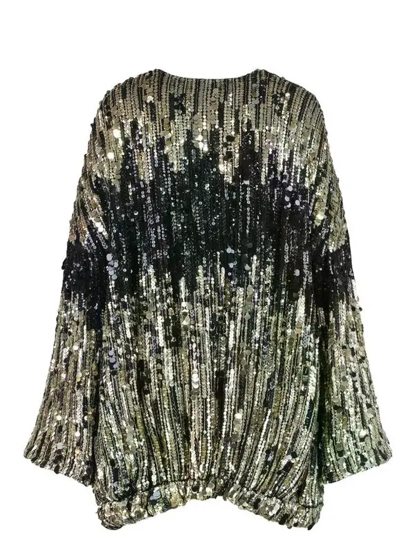 Alberta Ferretti Sequin Embellished Mini Dress - Gold